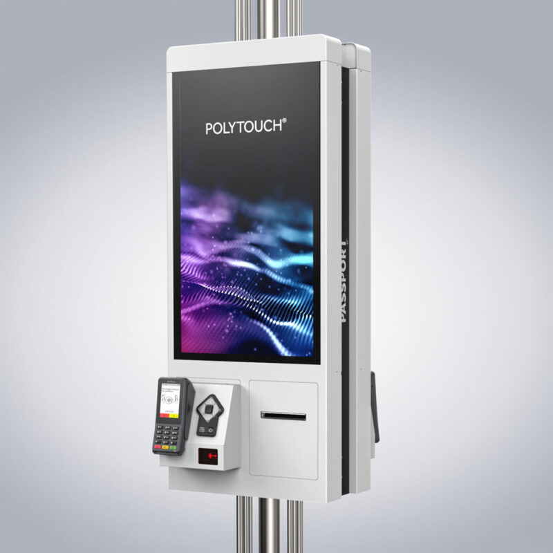 Dual Self-Ordering Kiosk - POLYTOUCH® PASSPORT 27 - Pyramid Computer
