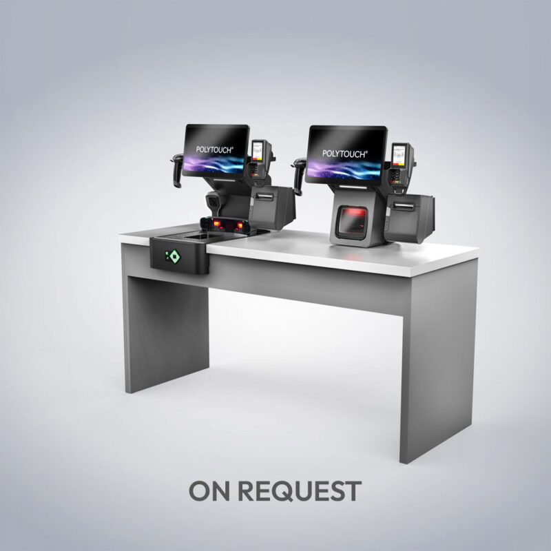 Self-checkout cash register as an integrated solution or table version